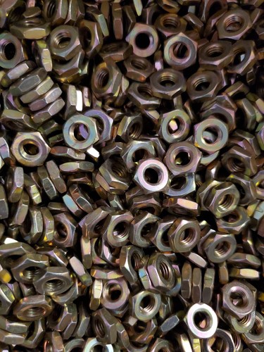 AN316-4R 1/4 - 28 x 7/16 x 1/8 Jam Hex Nut Cad Yellow Aircraft Nut | eBay