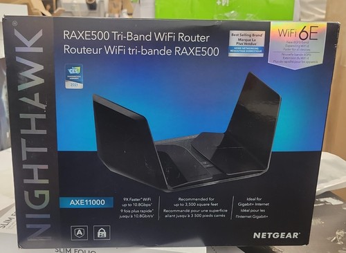NETGEAR Nighthawk RAXE500 AXE11000 Tri-Band WiFi 6E Router Open Box | eBay