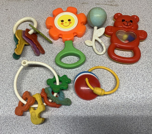 Lot Vintage Plastic Baby Toys - Rattles,Teethers,etc. | eBay