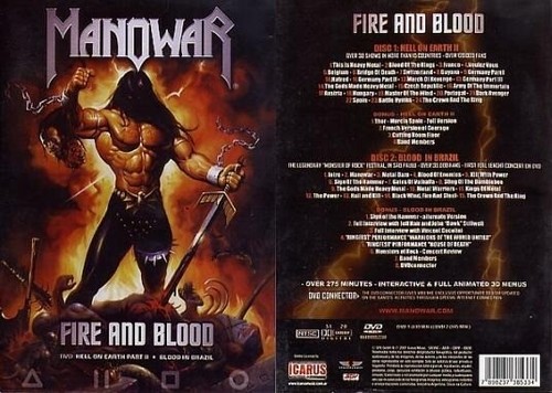 2 DVD SET MANOWAR FIRE AND BLOOD HELL ON EARTH PART 2 BRAND NEW SEALED ...