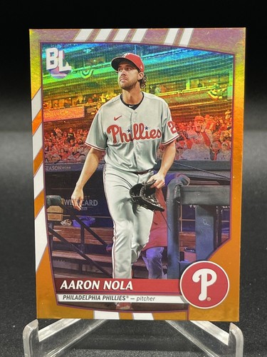 Aaron Nola 2023 Topps Big League Baseball Orange Foil Phillies 244 | eBay