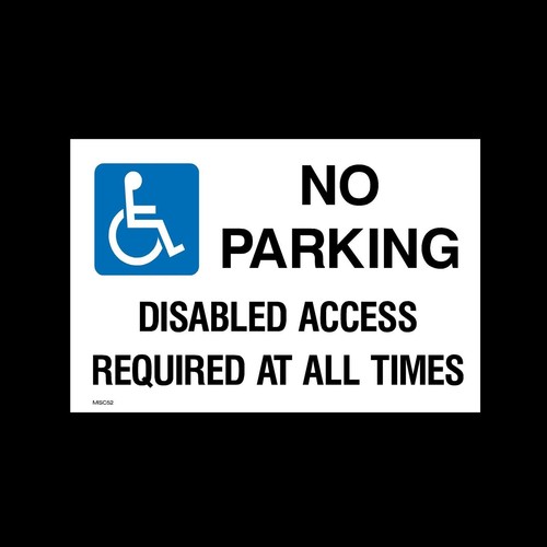 No Parking Disabled Access - 3mm Metal Sign - 3 Sizes (MISC52) | eBay UK