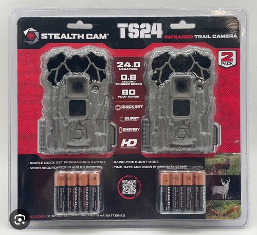 Stealth Cam STC-TS24-2PK Infrared Trail Cameras W/Batteries 2 Pack ...