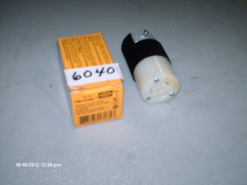 Hubbell Insul-gripTwist-Lock Body Cat #HBL4729C 15A 2 Pole 125V 3 Wire ...