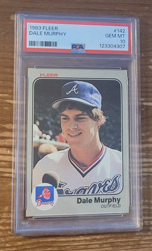 1983 Fleer Dale Murphy #142 PSA 10 Atlanta Braves (G) | eBay
