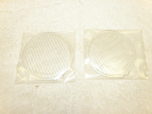 PAIR OF REPRODUCTION COWL OR FENDER LAMP LENSES CM HALL LAMP DETROIT MI ...