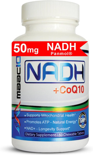 NADH + Coq10 Supplement | Great Tasting Chewable Tablets | 50Mg PANMOL ...