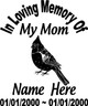 In Loving Memory Of 8" Dragonfly Mom Decal Window Sticker Custom ...