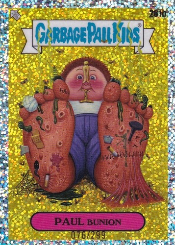 PAUL BUNION /299 TOPPS CHROME GARBAGE PAIL KIDS OS7 SPECKLE REFRACTOR ...