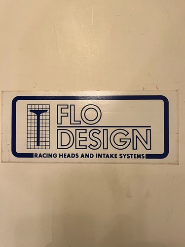 Original Vintage Flo Design Racing Heads & Intake Systems Sticker -8 ...