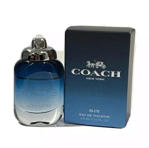 COACH BLUE NEW YORK MEN .15 OZ EAU DE TOILETTE SPLASH MINI NEW MEN ...