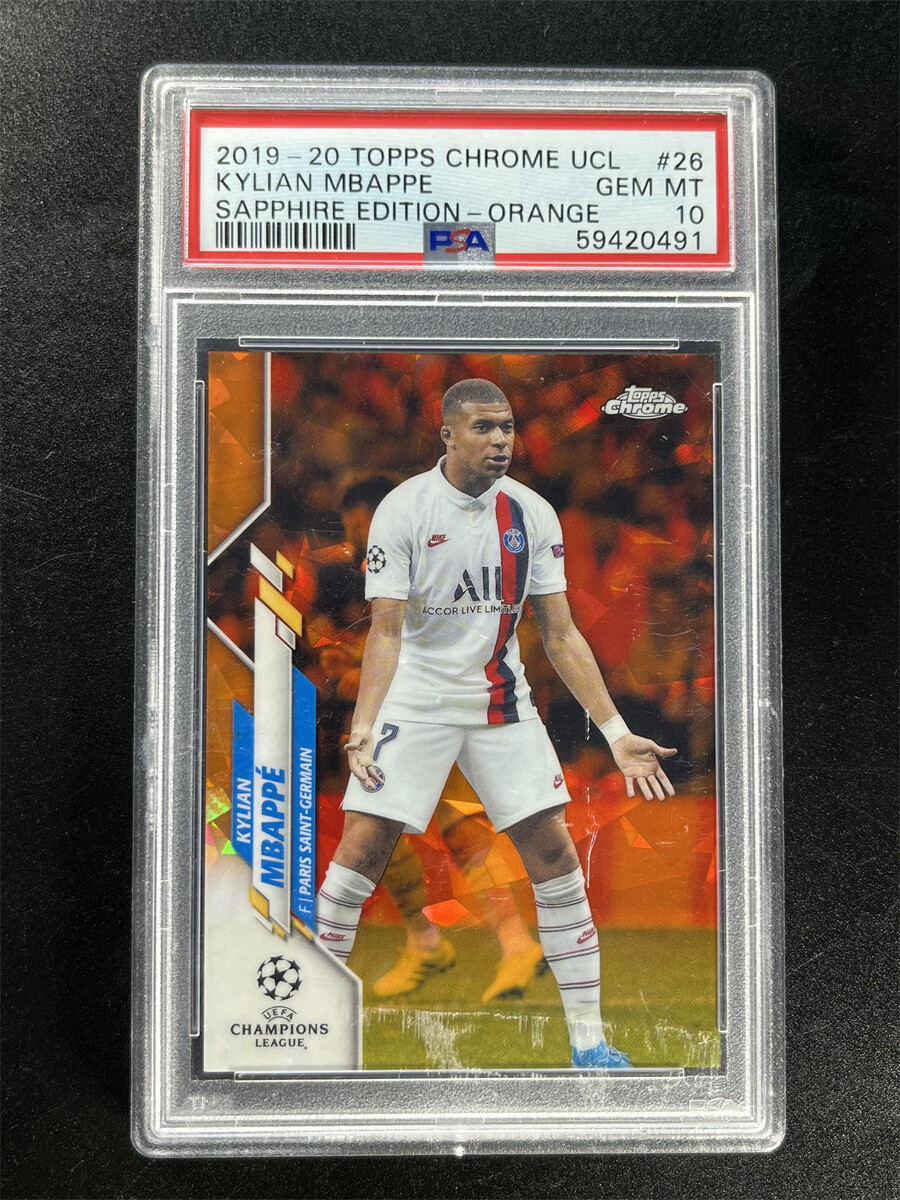 Kylian Mbappe 2019 Topps Chrome UEFA Champions League Sapphire Edition ...
