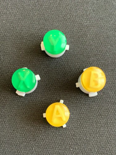 XBOX ONE 1 CUSTOM "GREEN AND YELLOW" COLOR SPLIT ABXY W/LETTERS BUTTON ...