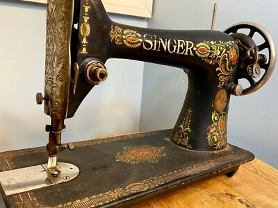 Antique Singer Sewing Machine Red Eye In Antique Sewing Machines | eBay