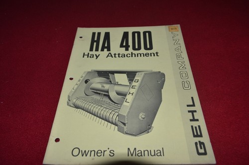 Gehl 400 Hay Pick Up Head Operator's Manual MFPA | eBay