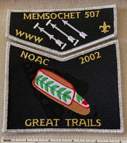 2002 OA Lodge 507 MEMSOCHET National Order of the Arrow Flap PATCH SET ...