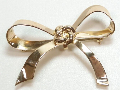 Estate Retro 13KY Love Knot Bow Pin With Hook To Hang Miss Bissy 6.5 ...