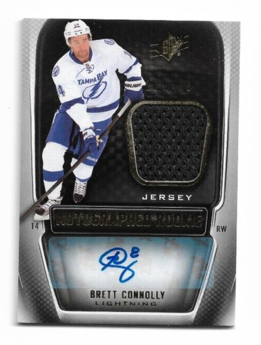 2011-12 SPx Rookies Patch Auto /499 #201 Brett Connolly (Tampa Bay ...