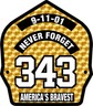 Firefighter Decal -9/11 Never Forget 343 Diamond Plate- Various Sizes ...