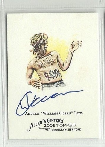 Andrew William Ocean Litz 2008 Allen & Ginter signed auto autographed ...