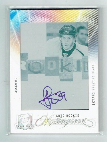 09-10 UD Upper Deck The Cup Luca Caputi 1/1 Printing Plate Rookie Auto ...
