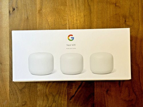 Google Nest Wifi Mesh Router (AC2200) Snow 3-pack, 1 router, 2 points ...