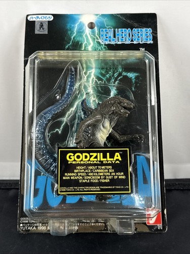 1998 YUTAKA GODZILLA ZILLA 4” Real Hero series figure Bandai NEW IN BOX ...