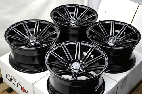 15x8 Full Black Wheels Rims 4 Lugs Honda Accord Civic Integra Aveo ...