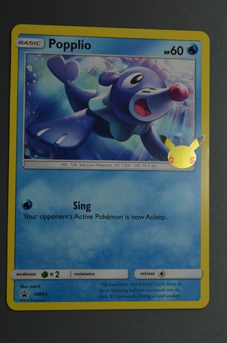 Pokemon POPPLIO SM03 25TH ANNIVERSARY SET *JUMBO CARD* NM/MINT FREE ...