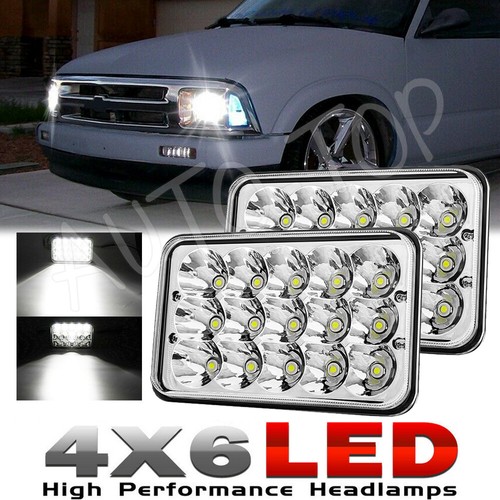 2pc 4x6" LED Work Lights Spot Beam Driving Headlight Truck SUV Brackets ...