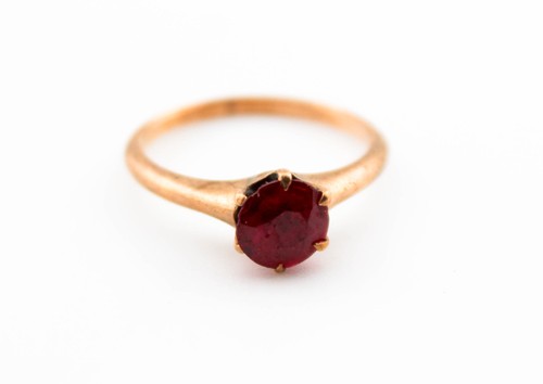 ANTIQUE VICTORIAN SOLID 10KT GOLD 1 CT RUBY RING | eBay