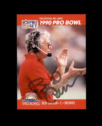 Bud Carson Hand Signed 1990 Pro Set Cleveland Browns Autograph | eBay