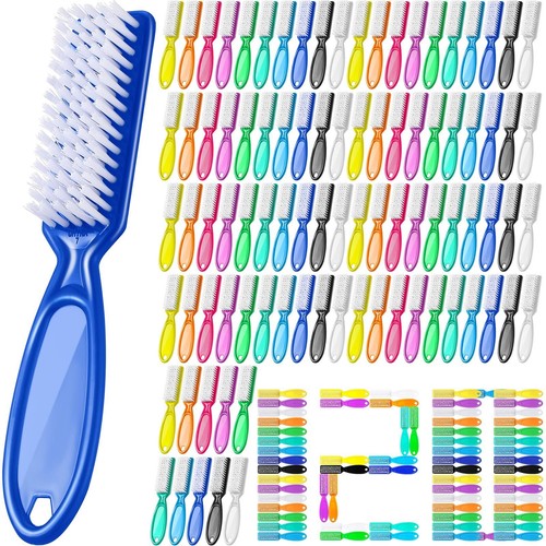 Mifoci 120 Pcs Handle Grip Nail Brush for Cleaning Fingernails Cleaner ...