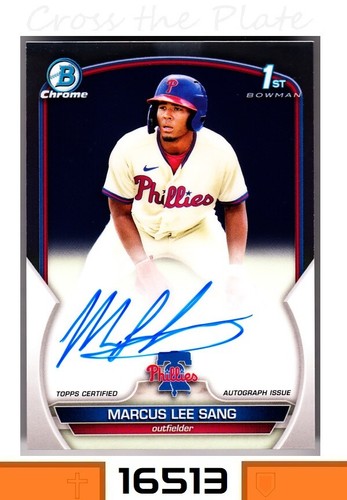 1-2023 BOWMAN CHROME PROSPECTS 1st AUTO MARCUS LEE SANG PHILLIES CARD# ...