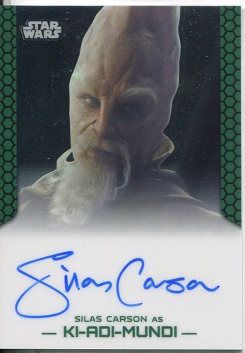 Star Wars Chrome Perspectives II Autograph Silas Carson as Ki-Adi-Mundi ...