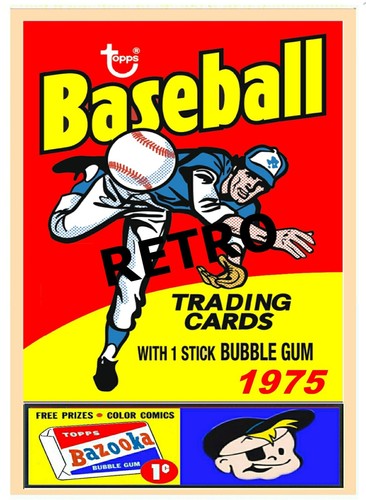 1975 BASEBALL VINTAGE WRAPPER ADS TOPPS ART CARD | eBay