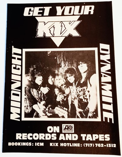 KIX~MIDNIGHT DYNAMITE~1986 ALBUM PROMO~VTG PRINT AD ADVERT POSTER PINUP ...