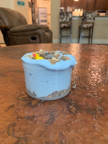 Custom Spring water slime has rocks in it and blue slime kit | eBay