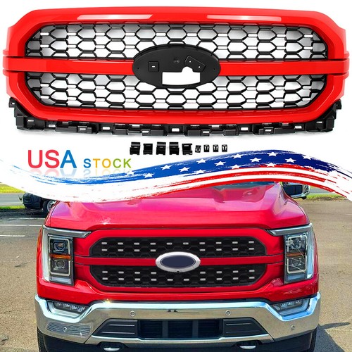 Fit For Ford F-150 F150 XLT 2021-2023 Front Upper Bumper Grille Grill ...