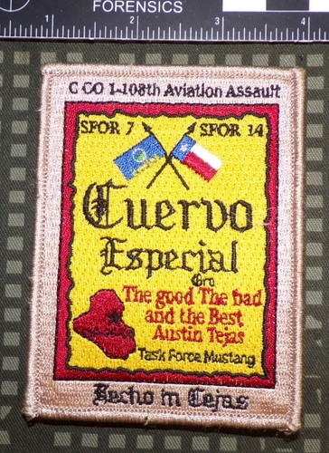 US Army C Company 1st Battalion 108th Aviation Regiment SFOR 7/14 Patch ...