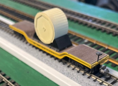 N Scale Minitrix Rock Island depressed flat car w load & Rapido ...