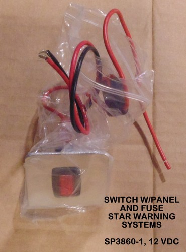 STAR WARNING SYSTEMS, SWITCH W/PANEL & FUSE SP3860-1, 12VDC | eBay