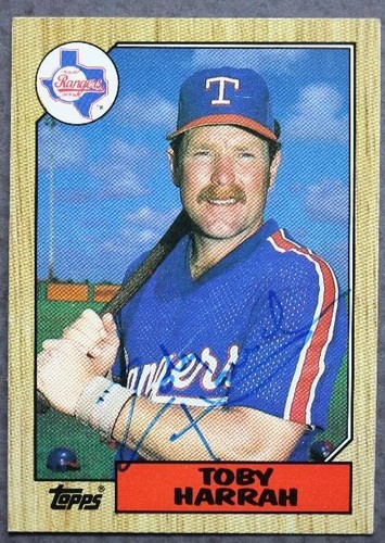 Texas Rangers star Toby Harrah signed / autographed 1987 Topps Baseball ...