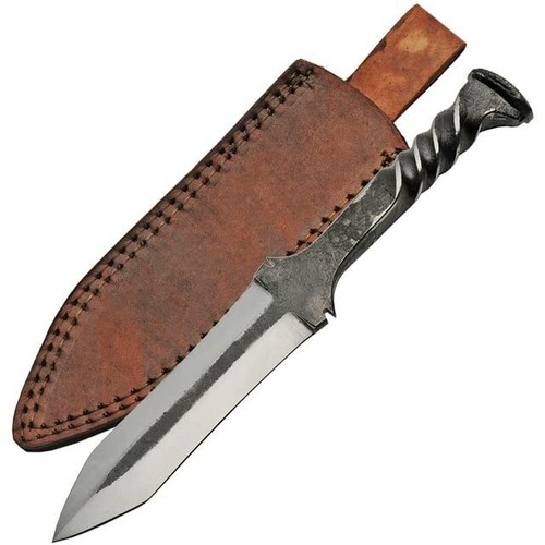 Rite Edge Railroad Spike Knife Double Edge Dagger w/Leather Sheath - 11 ...
