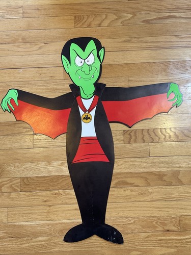 Vintage Halloween Dracula Die Cut Jointed Cardboard Wall Hanging ...