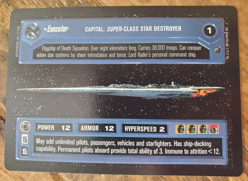 Star Wars CCG Dagobah Limited Black Border Executor | eBay