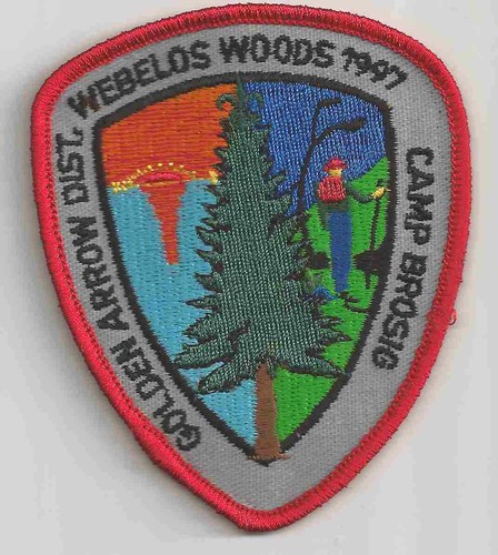 Boy Scout Patch Webelos Woods Golden Arrow District Houston 1997 Camp ...