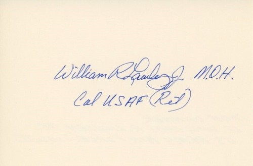William R. Lawley Jr. - Medal of Honor: World War II - Autographed 4x6 ...