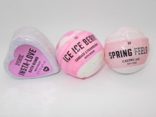 Victoria's Secret PINK bath bombs x3 Wild Violet electric rose and ...