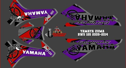 Yamaha Zuma 125 BWS 125 YW125 Graphics Decals Stickers Kits For 2009 ...